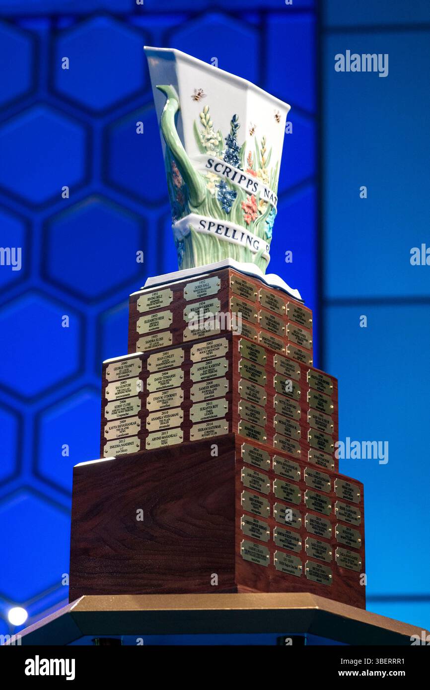 The Scripps Cup is seen before the finale of the 2025 Scripps National ...