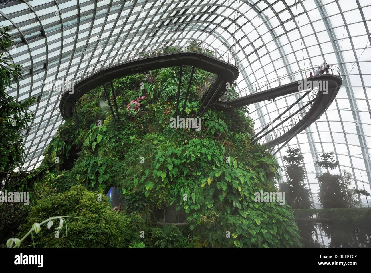Singapore, Singapore - 4 April 2025: Lush vertical garden and aerial ...