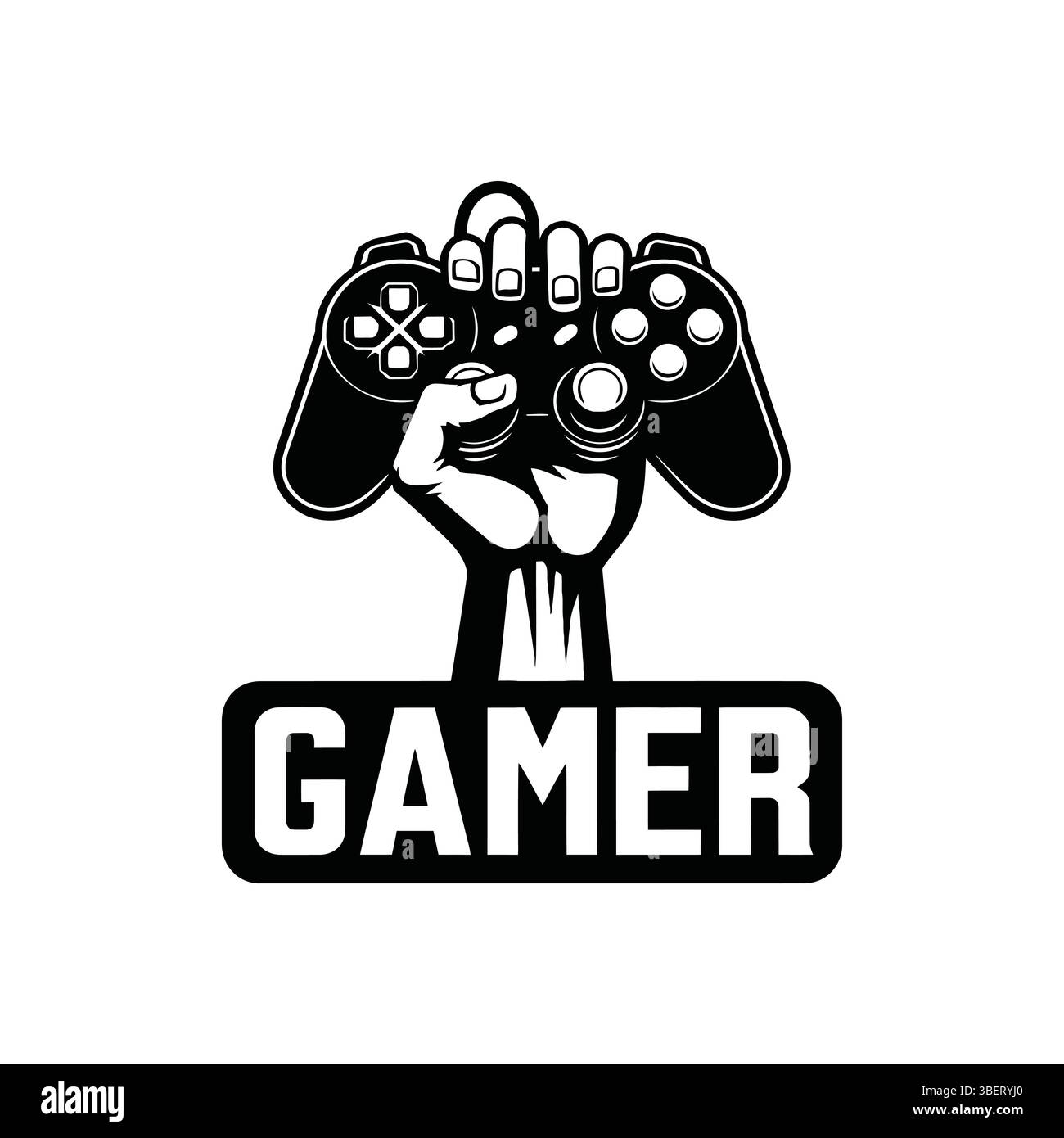 Holding playstation controller Stock Vector Images - Alamy