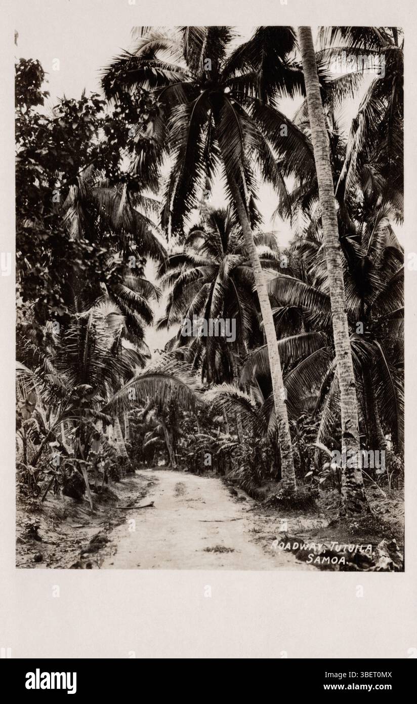 Tutuila Samoa roadway, approx 1910s image. unidentified photographer ...