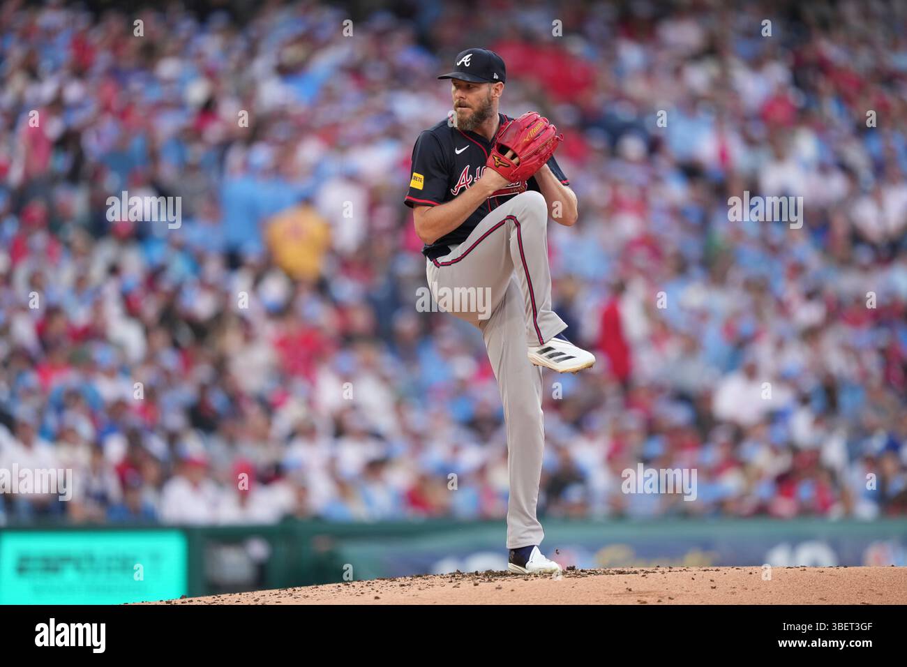 Atlanta Braves' Chris Sale plays during the second baseball game of a ...
