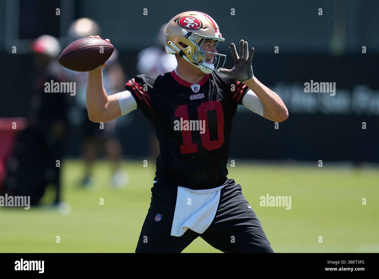 San Francisco 49ers quarterback Mac Jones (10) during NFL football ...