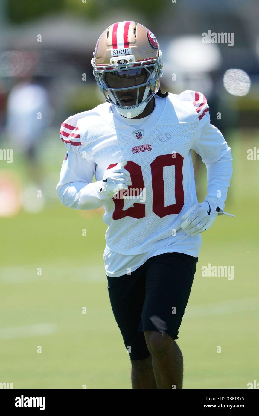 San Francisco 49ers cornerback Upton Stout (20) during NFL football ...