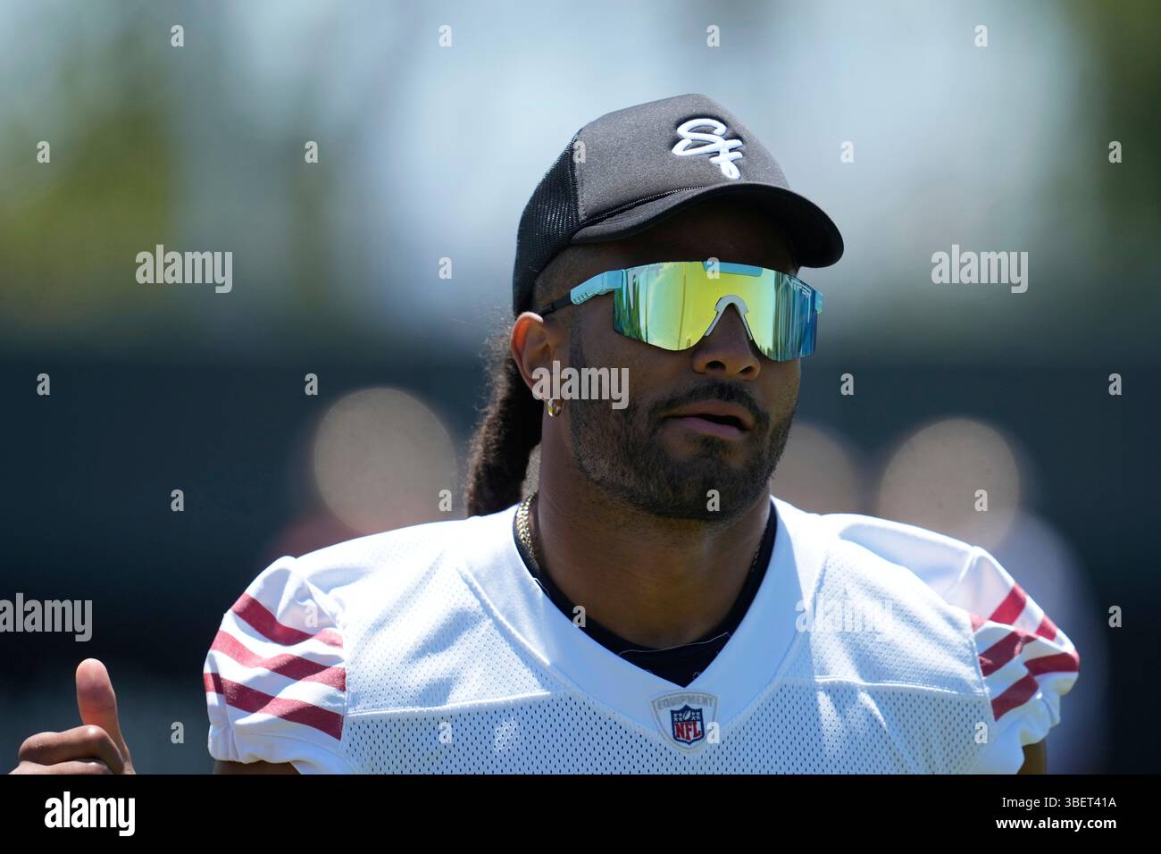 San Francisco 49ers linebacker Fred Warner during NFL football practice ...