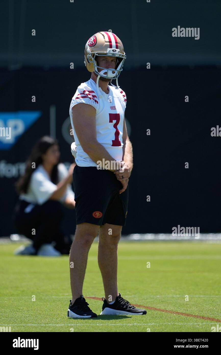San Francisco 49ers place kicker Greg Joseph (7) during NFL football ...