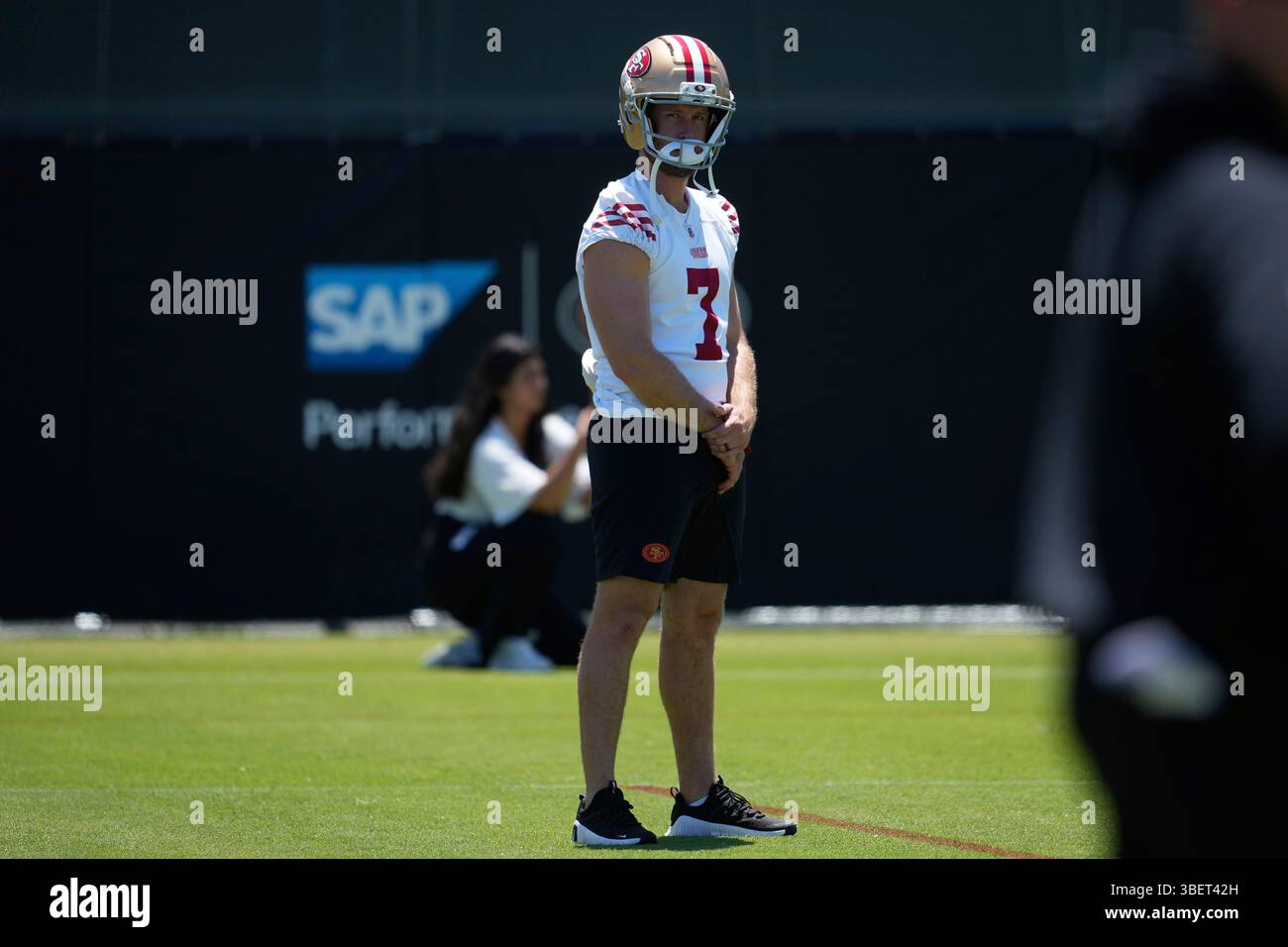 San Francisco 49ers place kicker Greg Joseph (7) during NFL football ...