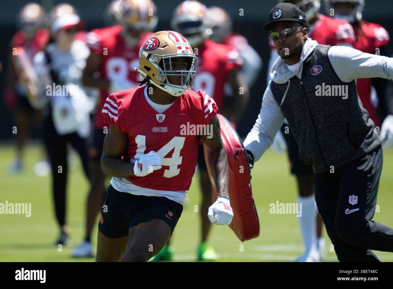 San Francisco 49ers wide receiver Isaiah Neyor (14) during NFL football ...