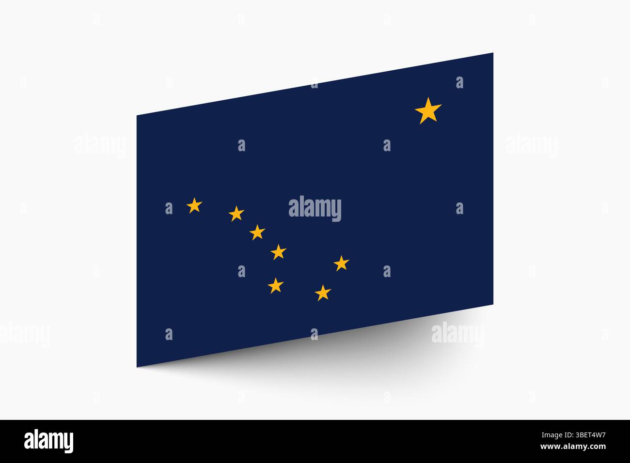 Flag of Alaska. Alaska flag official colors tilted icon digital vector ...