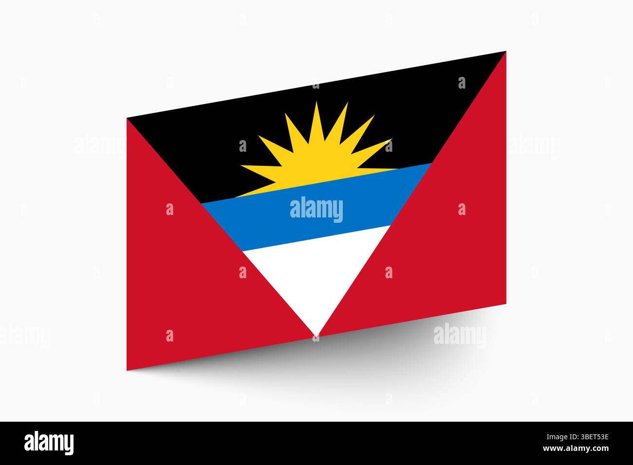Flag of Antigua and Barbuda. Antigua and Barbuda flag official colors ...