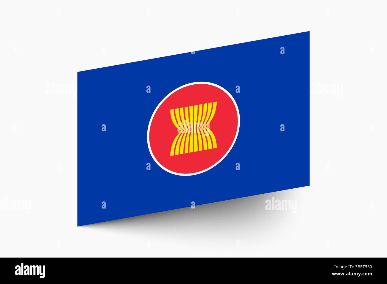 Association of Southeast Asian Nations flag official colors tilted icon ...