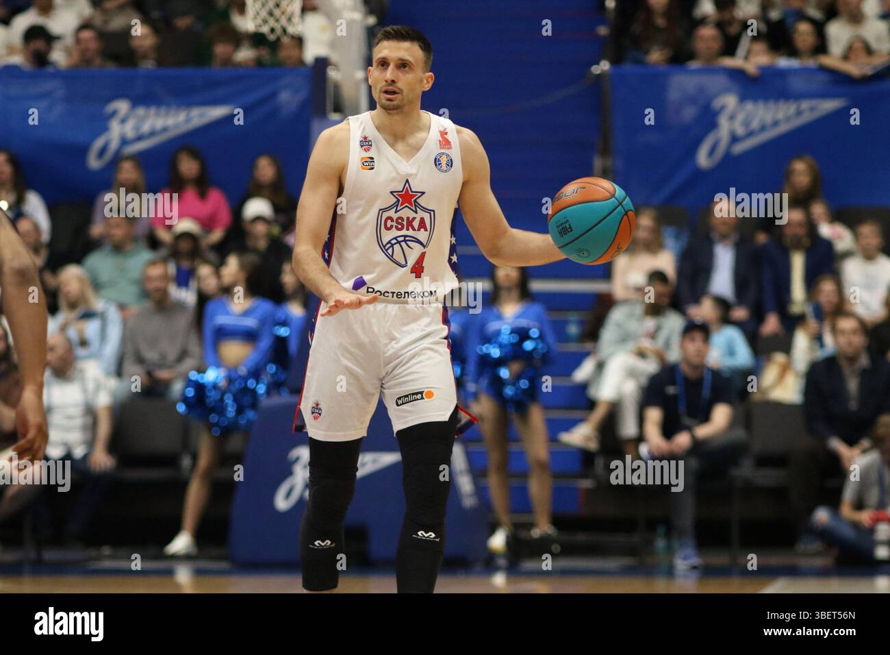 Saint Petersburg, Russia. 29th May, 2025. Aleksa Avramovic (4) of CSKA ...