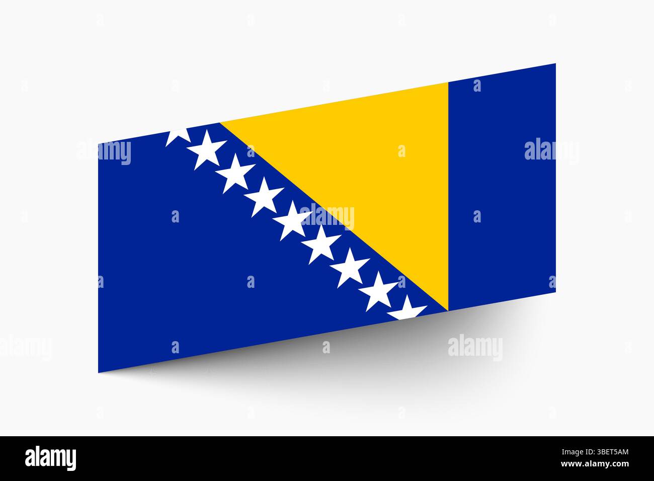 Flag of Bosnia and Herzegovina. Bosnia and Herzegovina flag official ...