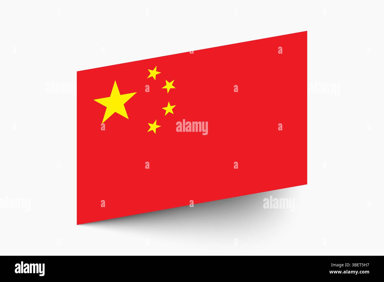 Flag of China. China flag official colors tilted icon digital vector ...