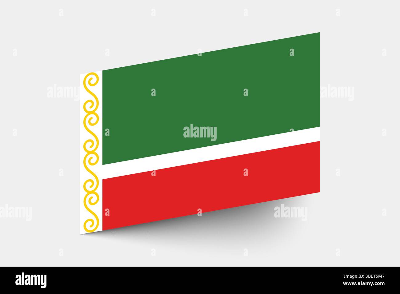 Flag of Chechnya. Chechnya flag official colors tilted icon digital ...