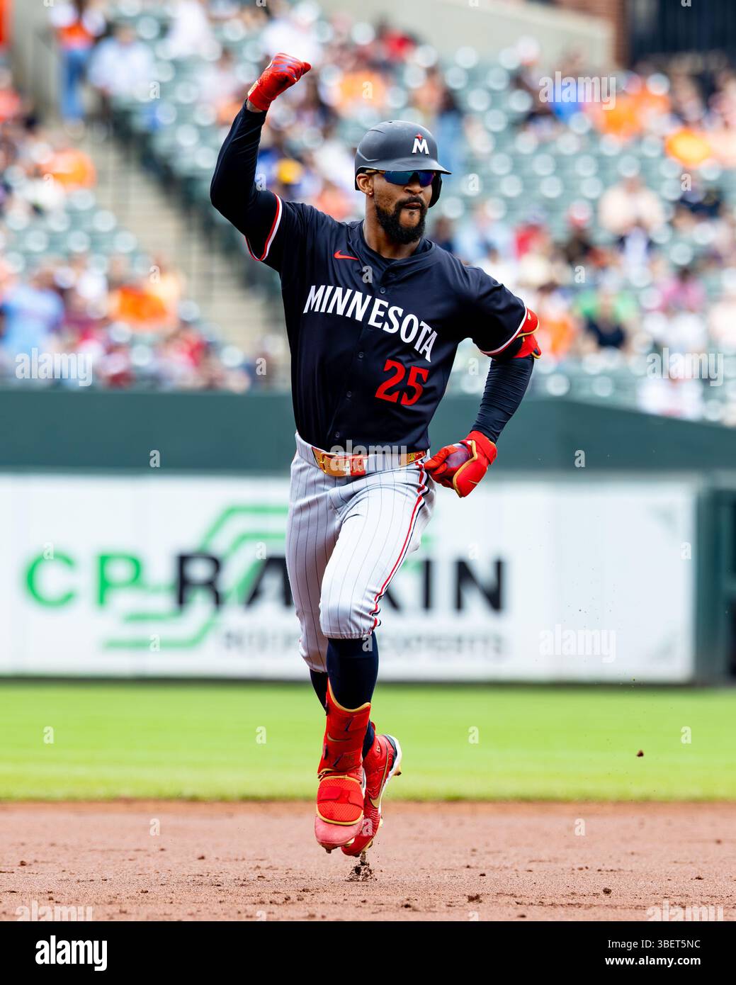 Minnesota Twins Byron Buxton rounds the bases after hitting a home run ...