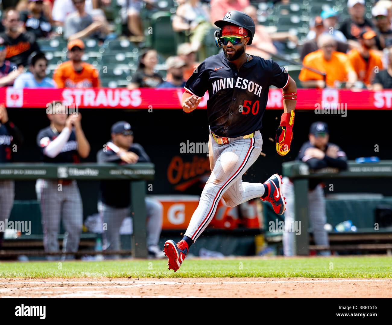 Minnesota Twins Willi Castro scores against the Baltimore Orioles on ...