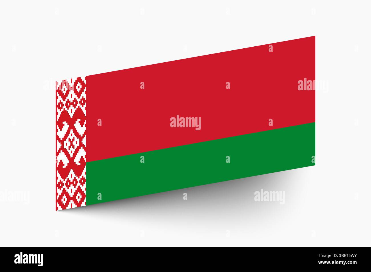 Flag of Belarus. Belarus flag official colors tilted icon digital ...