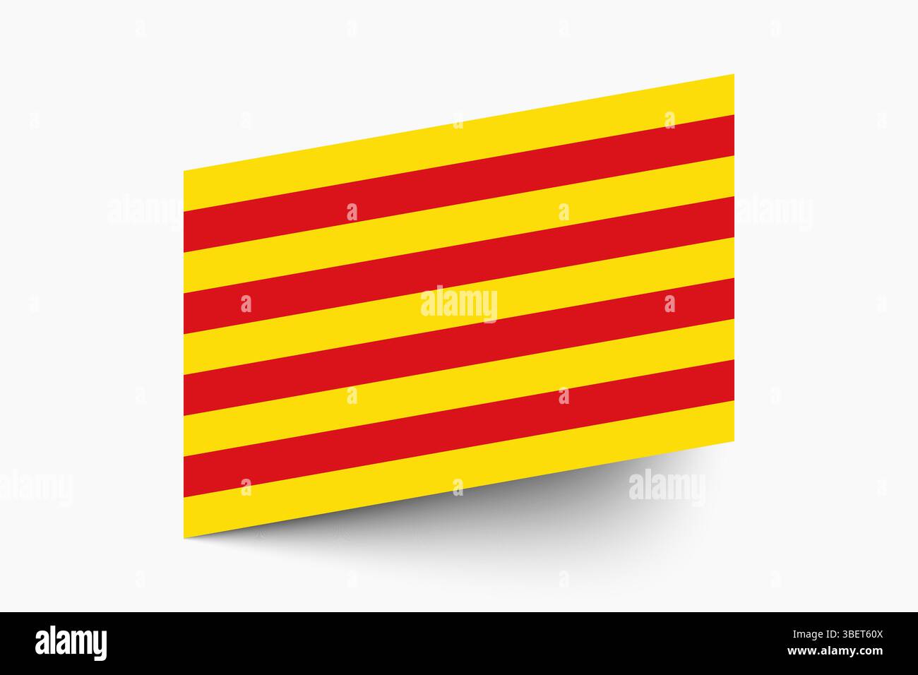 Flag of Catalonia. Catalonia flag official colors tilted icon digital vector illustration design ...