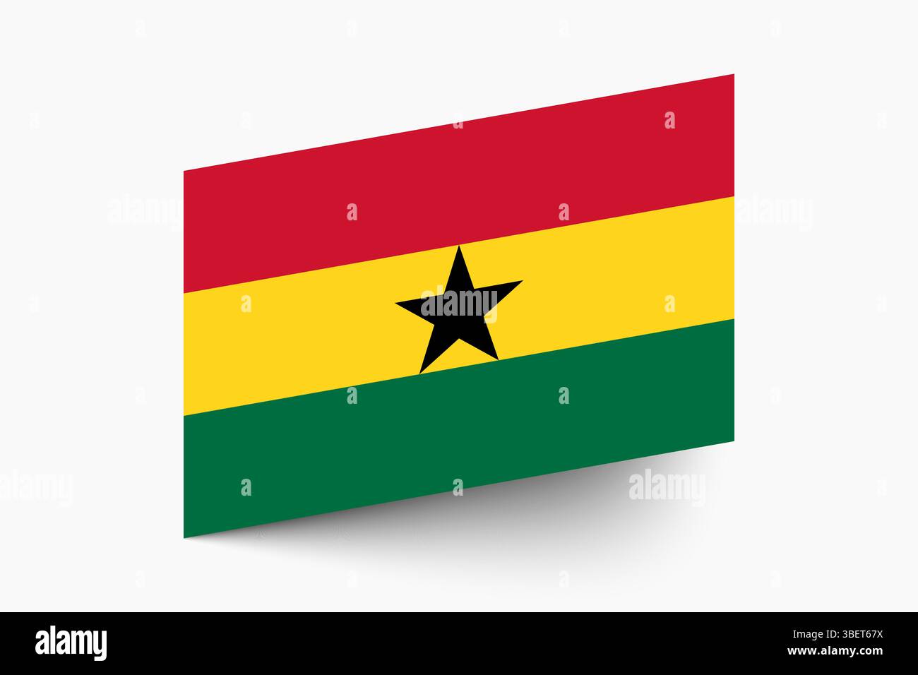 Flag of Ghana. Ghana flag official colors tilted icon digital vector ...