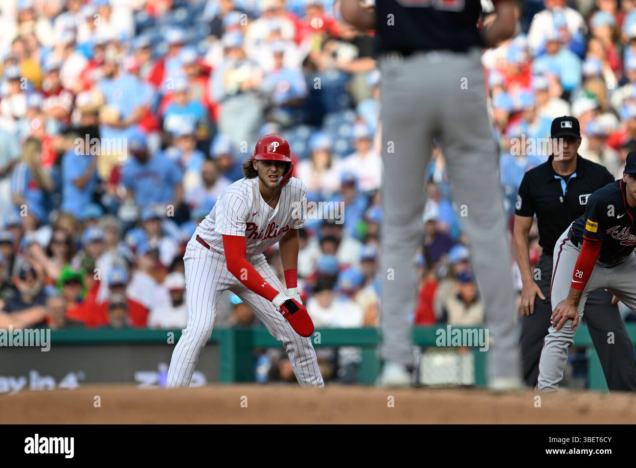 PHILADELPHIA, PA - MAY 29: Philadelphia Phillies third base Alec Bohm ...