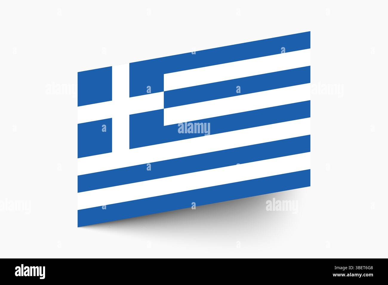 Flag of Greece. Greece flag official colors tilted icon digital vector ...