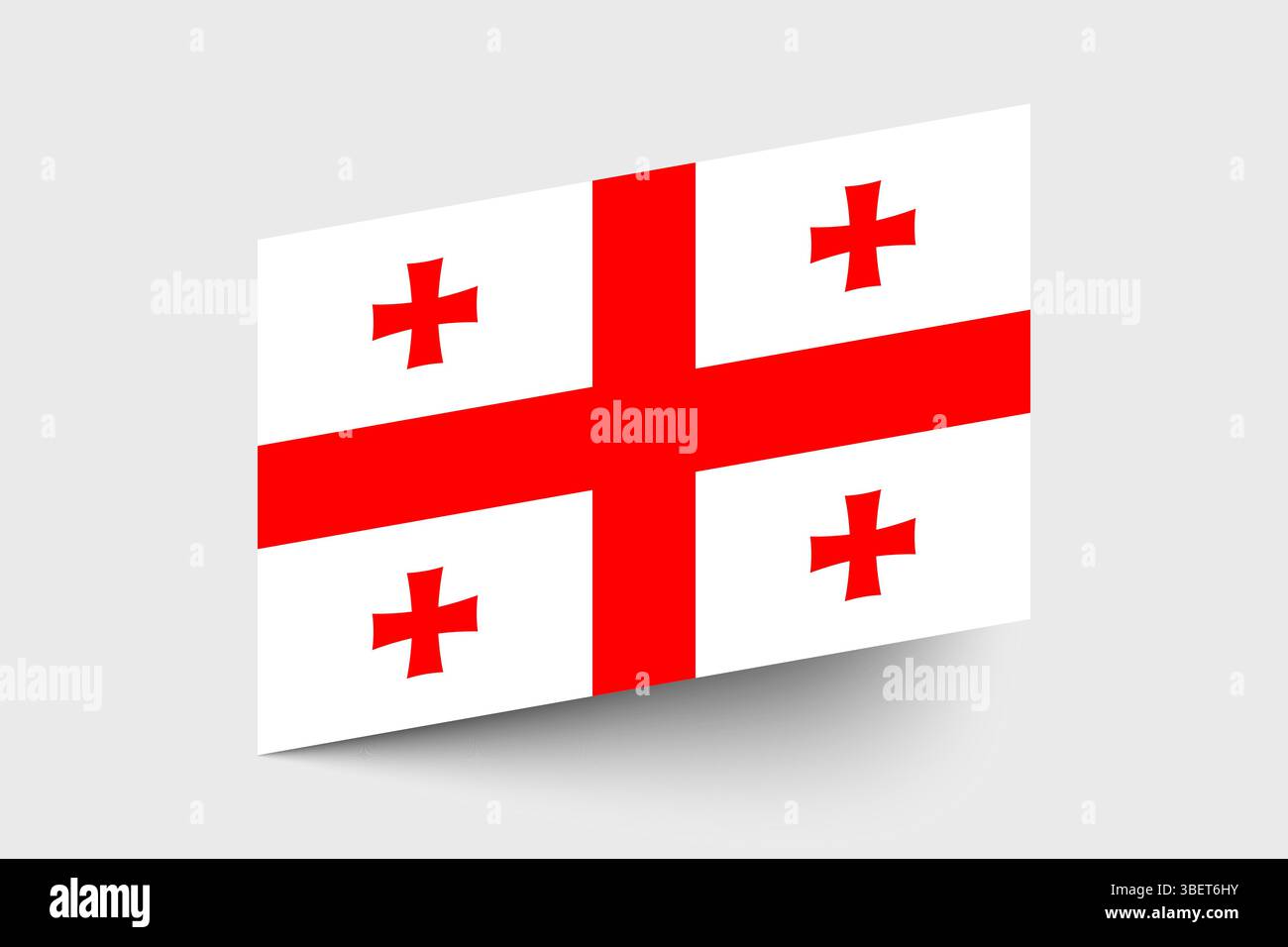 Flag of Georgia. Georgia flag official colors tilted icon digital ...