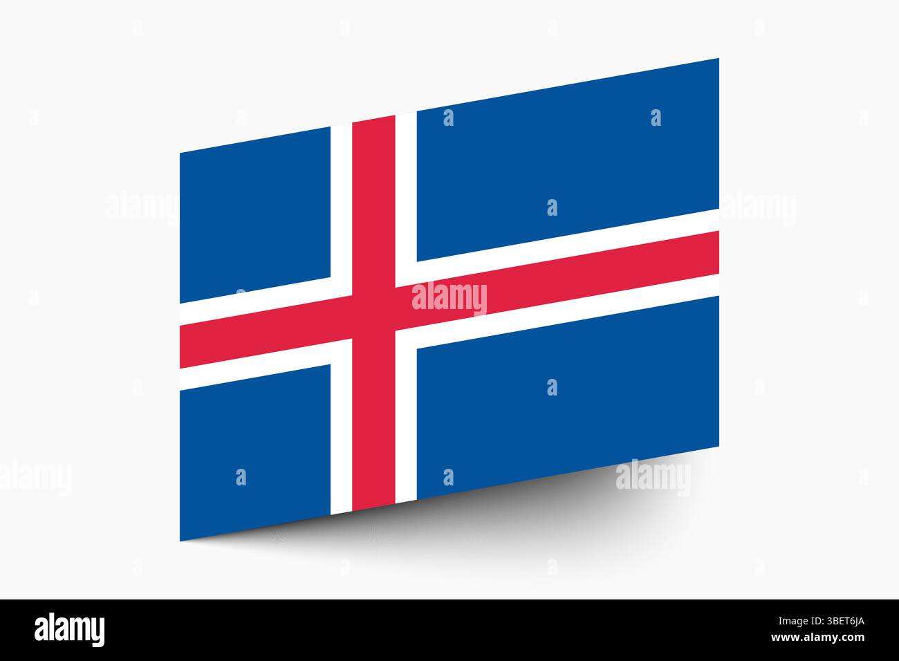 Flag of Iceland. Iceland flag official colors tilted icon digital ...