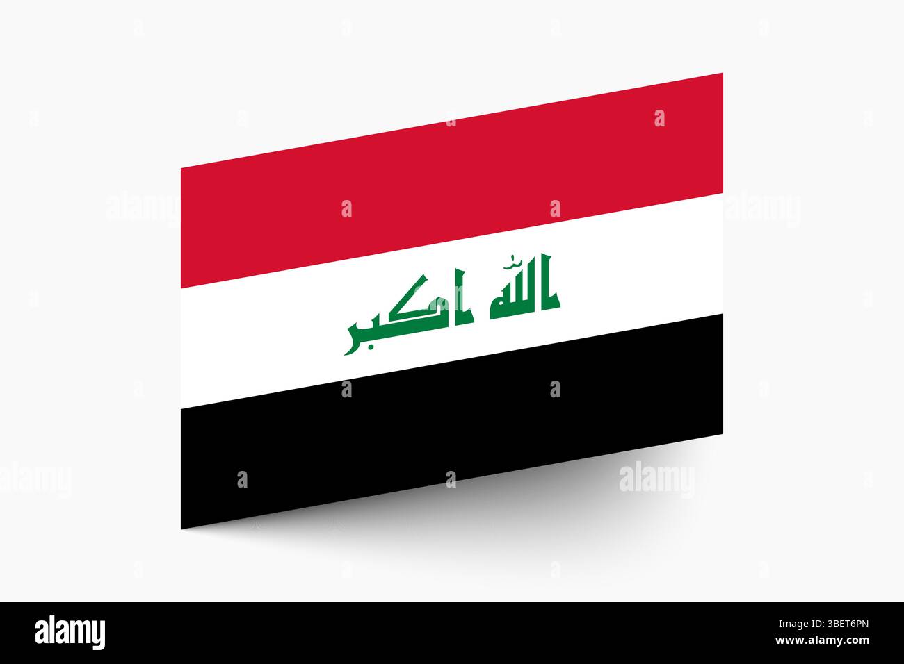 Flag of Iraq. Iraq flag official colors tilted icon digital vector ...