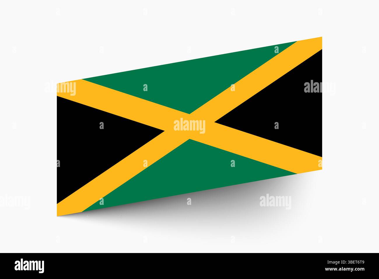 Flag of Jamaica. Jamaica flag official colors tilted icon digital ...