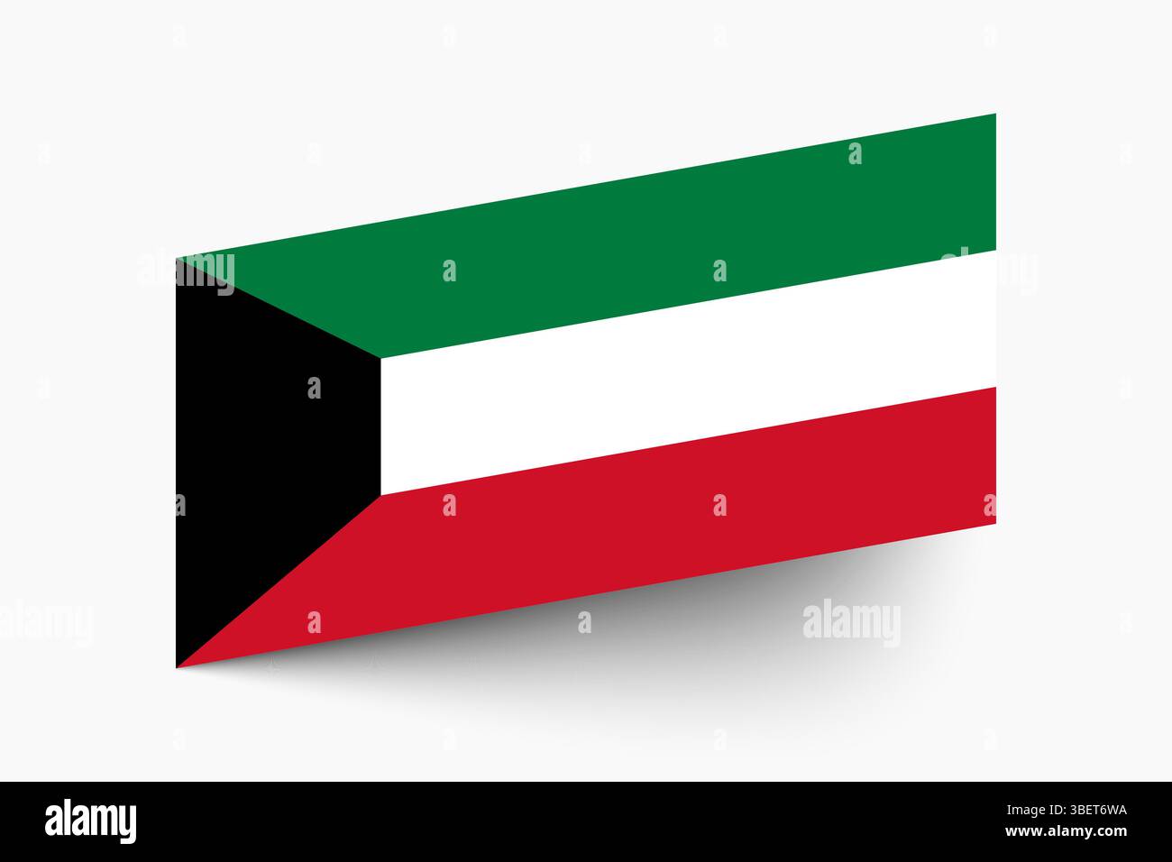 Flag of Kuwait. Kuwait flag official colors tilted icon digital vector ...