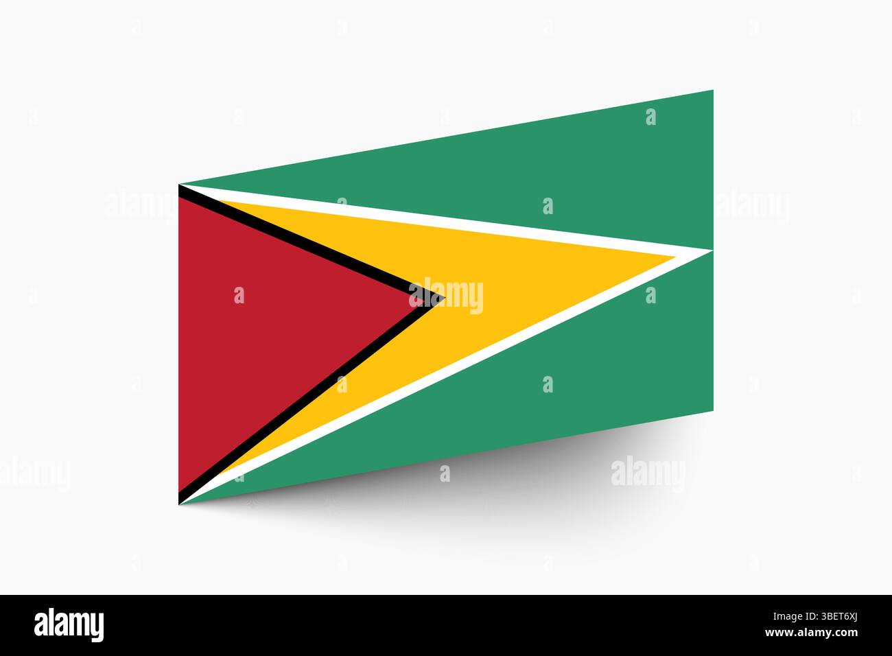 Flag of Guyana. Guyana flag official colors tilted icon digital vector ...