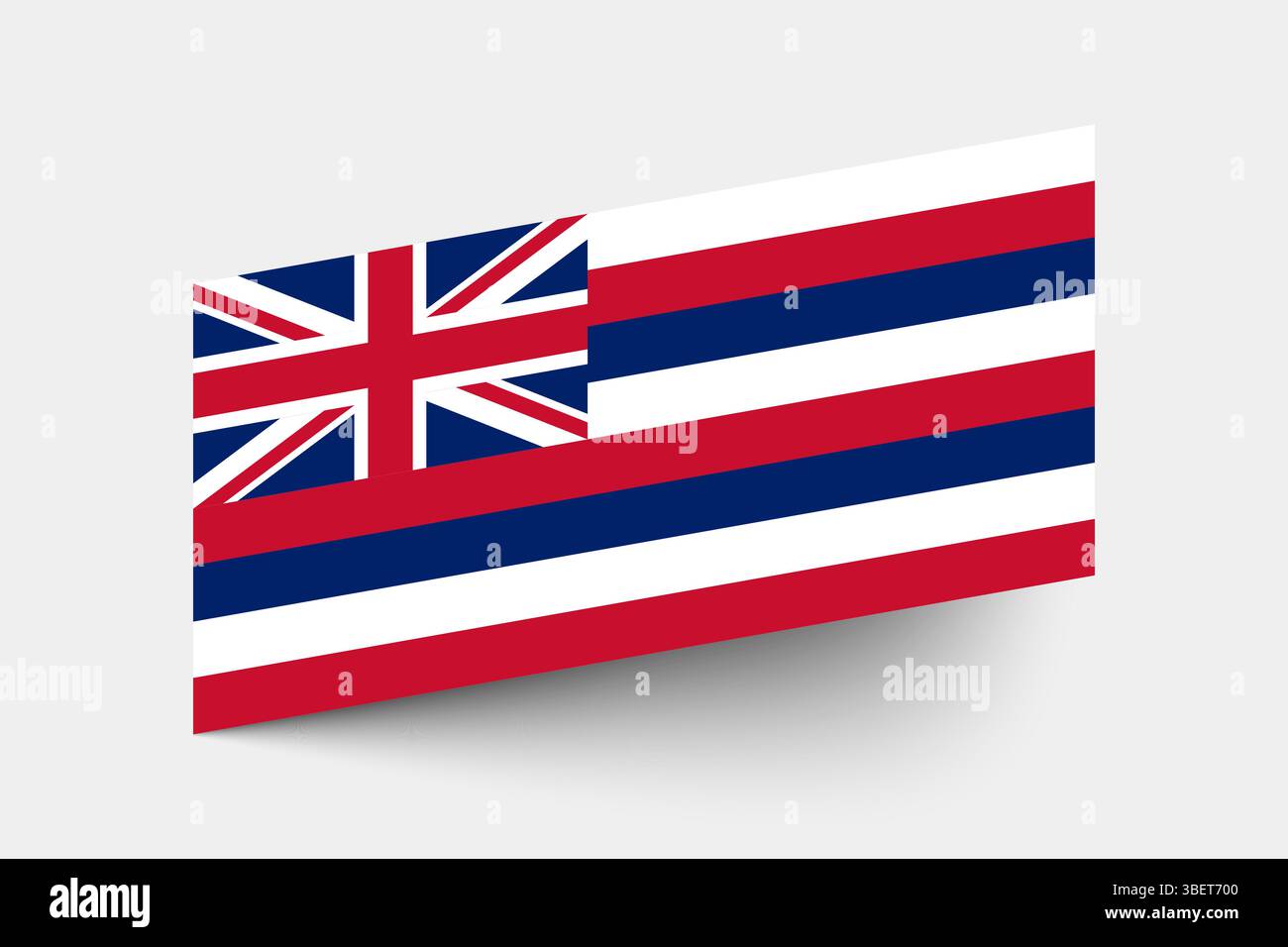 Flag of Hawaii. Hawaii flag official colors tilted icon digital vector ...