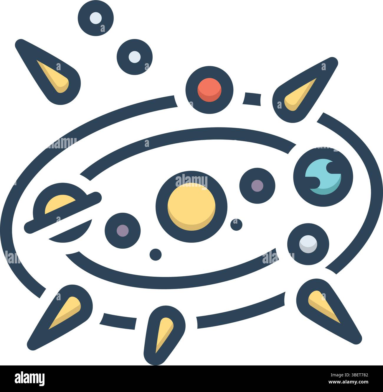 Solar system planets icon Cut Out Stock Images & Pictures - Alamy