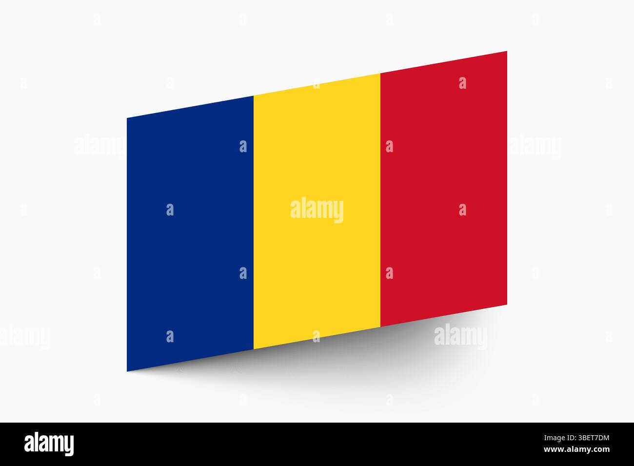Flag of Romania. Romania flag official colors tilted icon digital ...