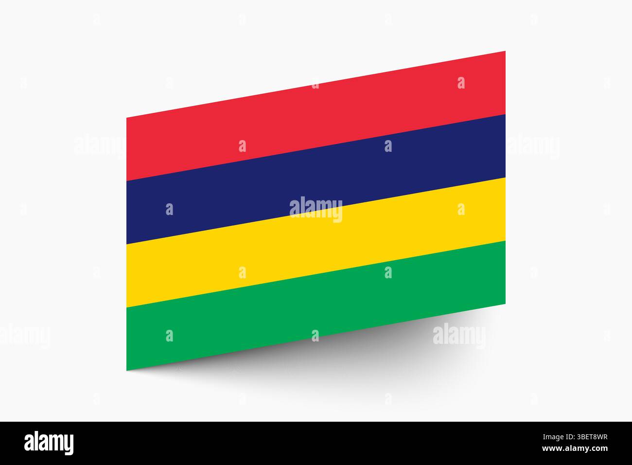 Flag of Mauritius. Mauritius flag official colors tilted icon digital ...