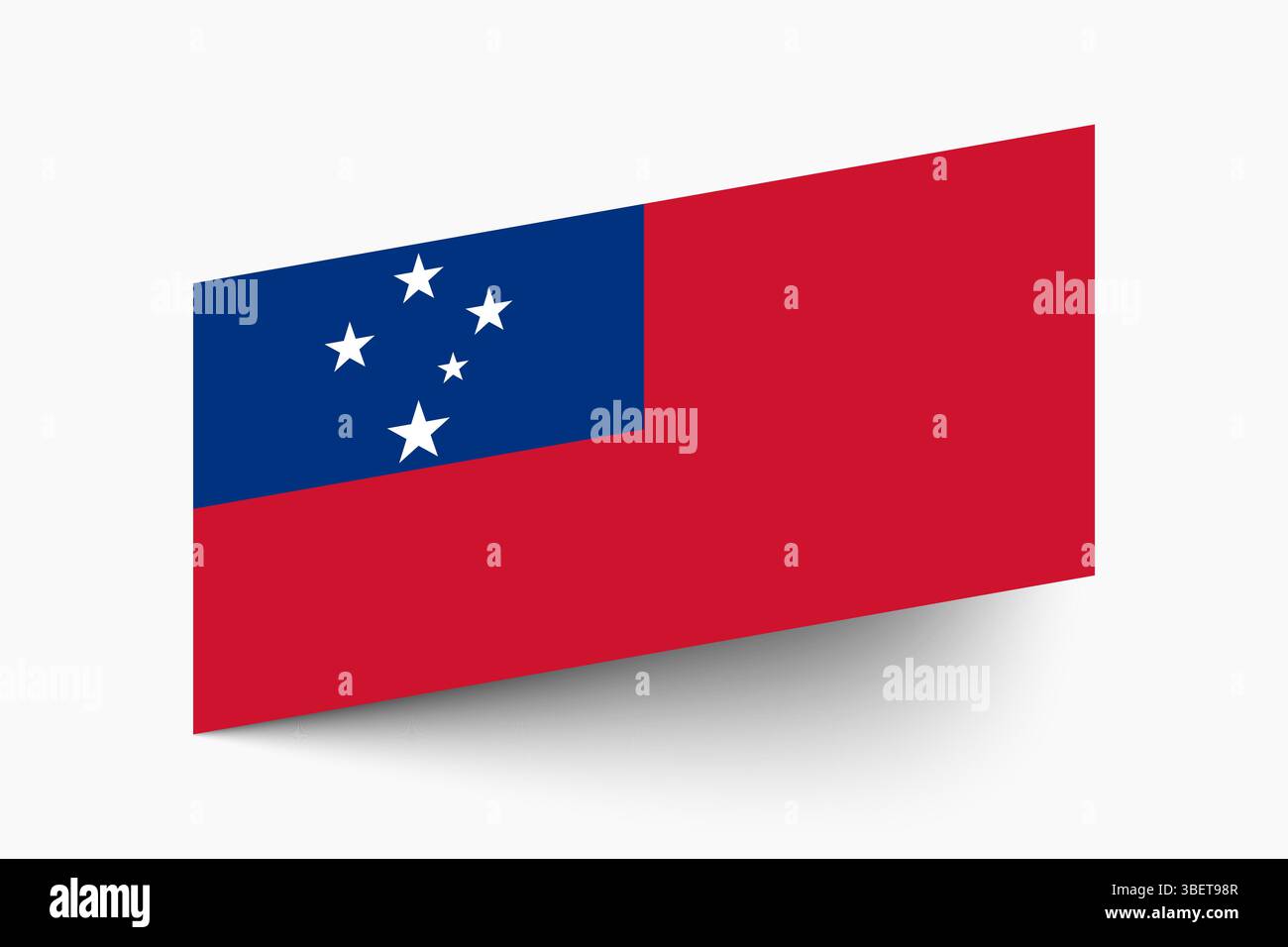 Flag of Samoa. Samoa flag official colors tilted icon digital vector ...