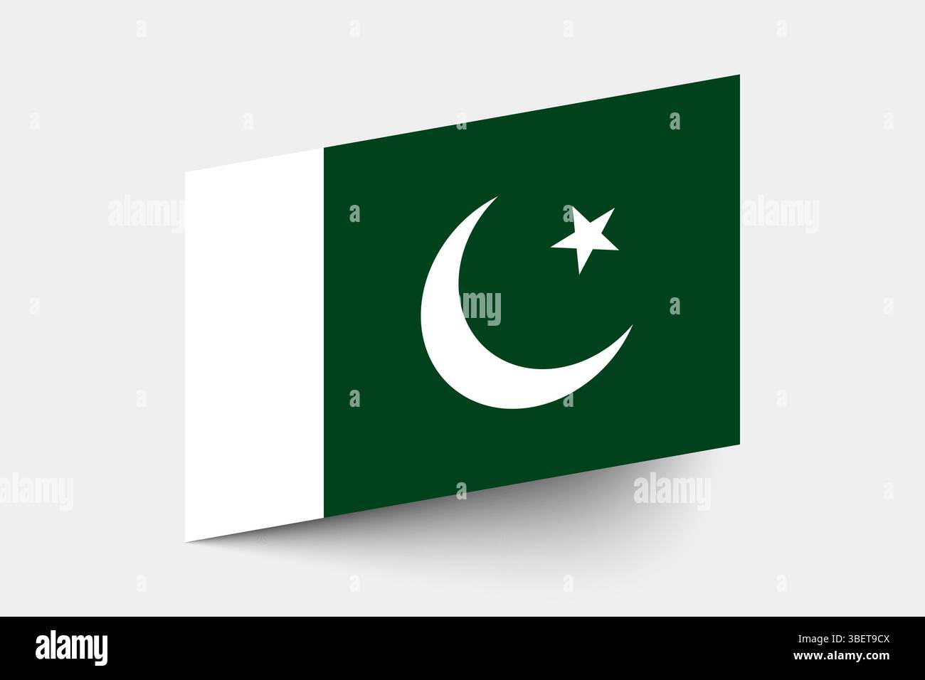 Flag of Pakistan. Pakistan flag official colors tilted icon digital ...