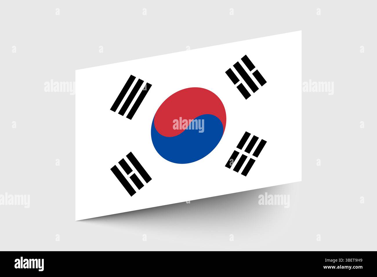 Flag of South Korea. South Korea flag official colors tilted icon ...