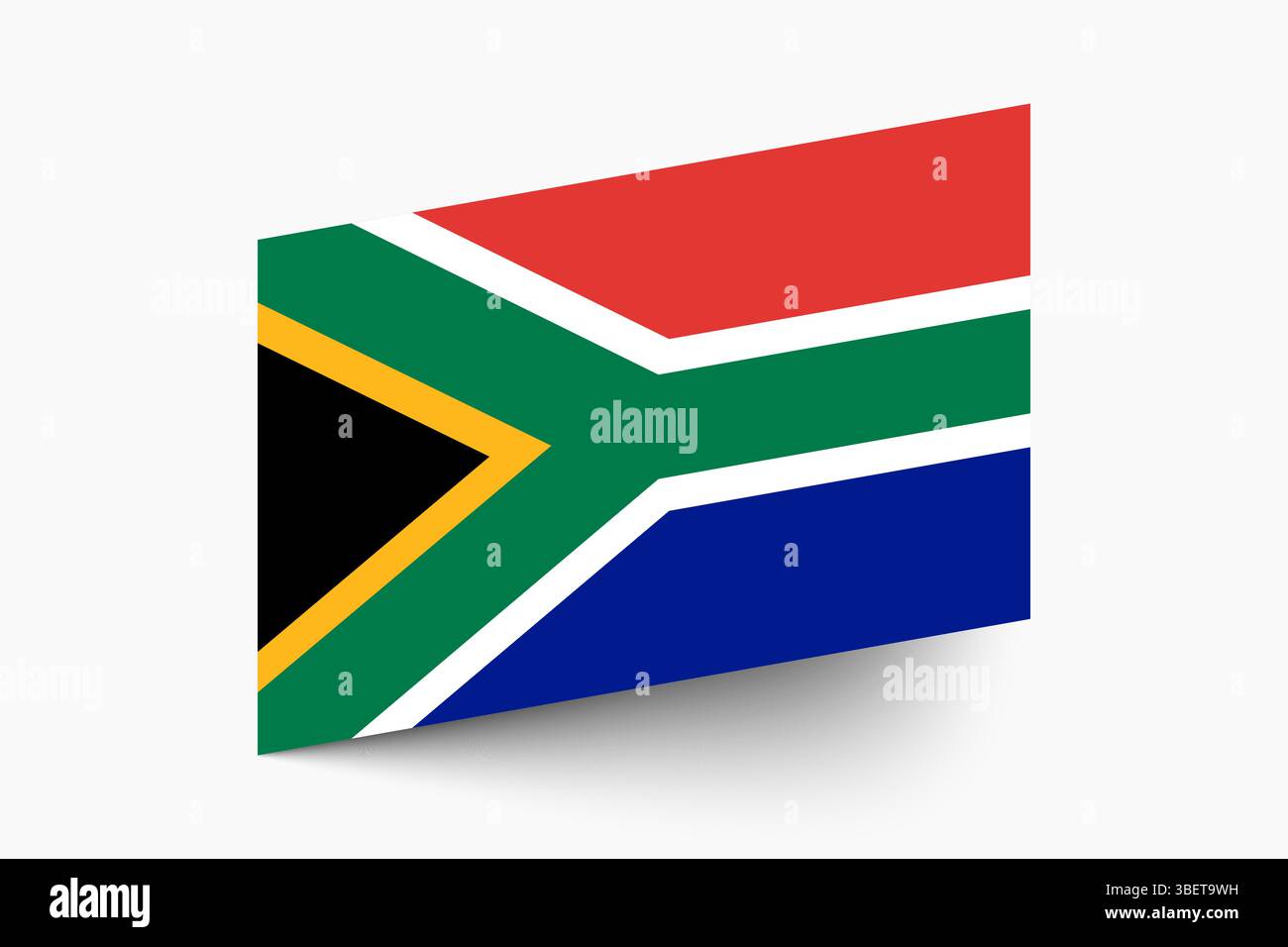 Flag of South Africa. South Africa flag official colors tilted icon ...