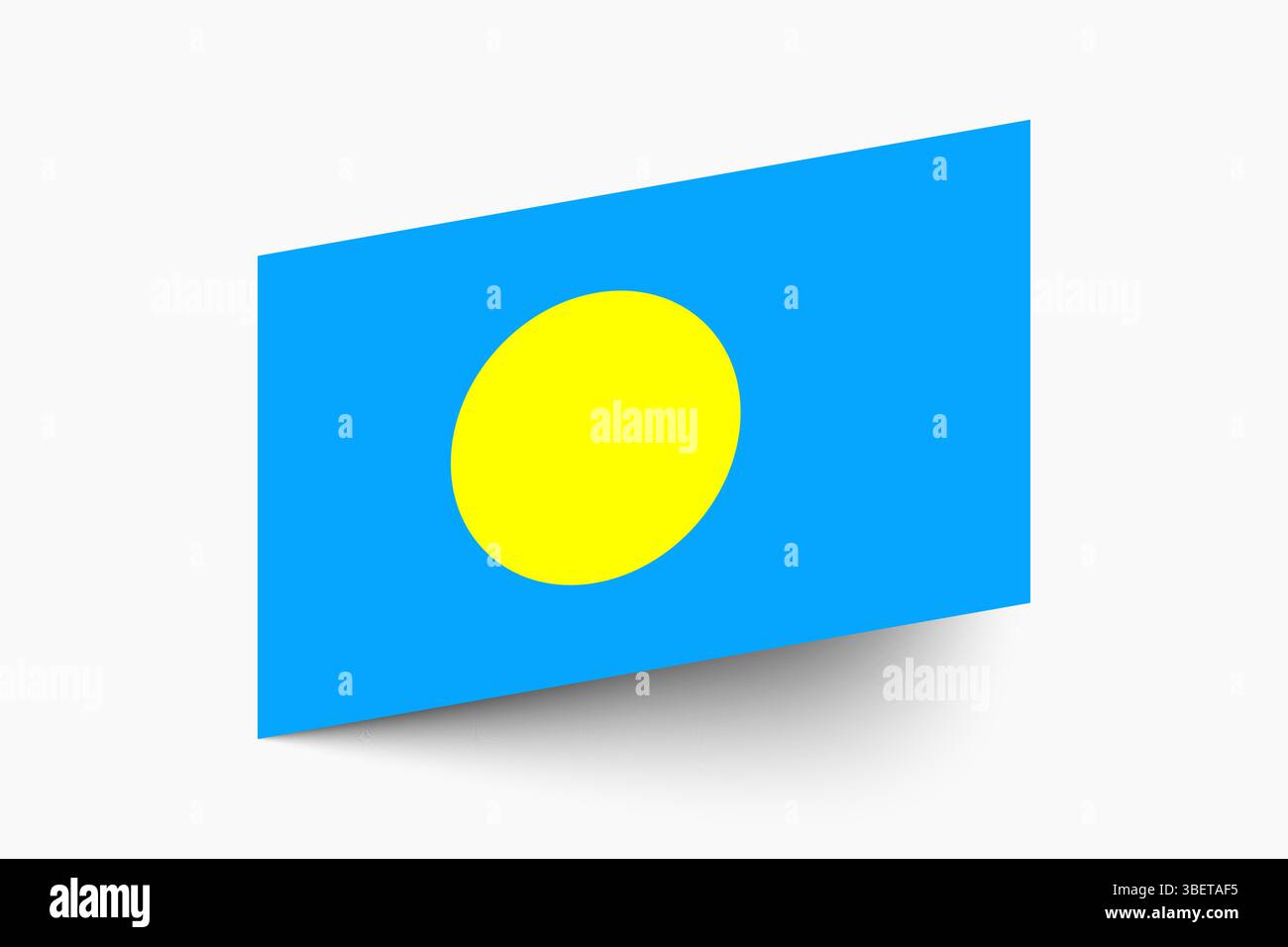 Flag of Palau. Palau flag official colors tilted icon digital vector ...