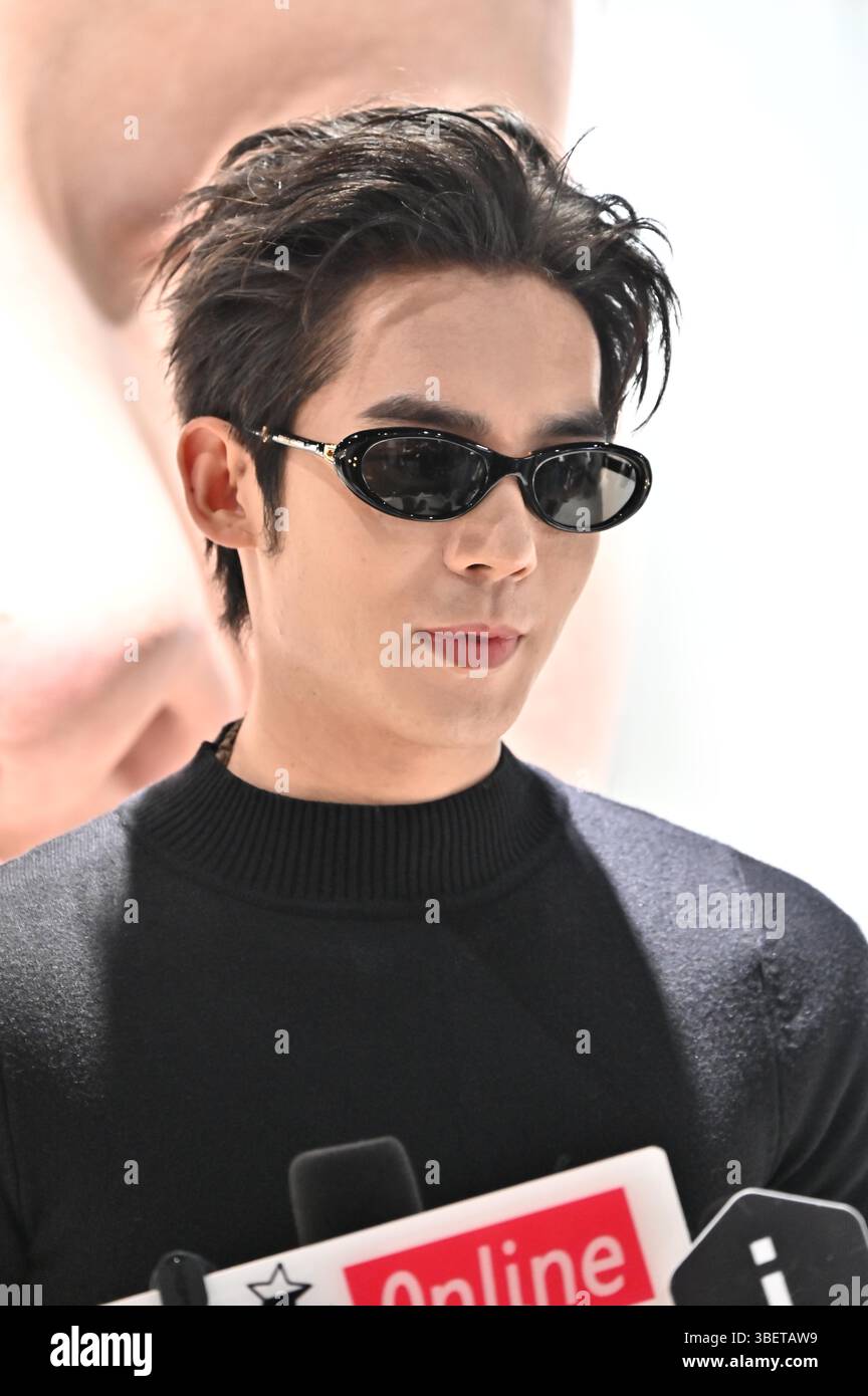 Chinese actor and model Yu Shi attends an activity in Shanghai, China ...
