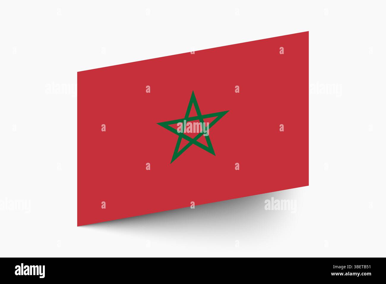 Flag of Morocco. Morocco flag official colors tilted icon digital ...