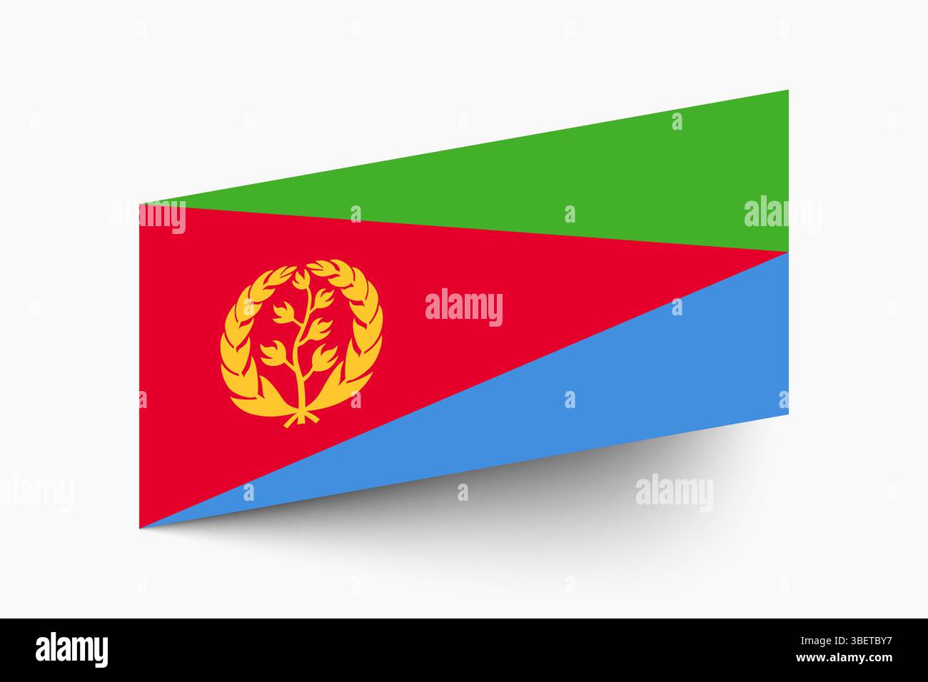 Flag of Eritrea. Eritrea flag official colors tilted icon digital ...