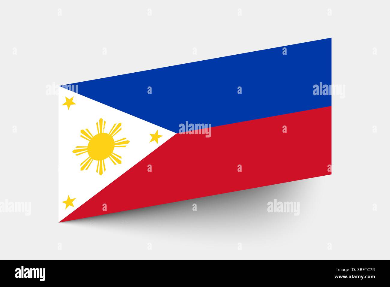 Flag of Philippines. Philippines flag official colors tilted icon ...