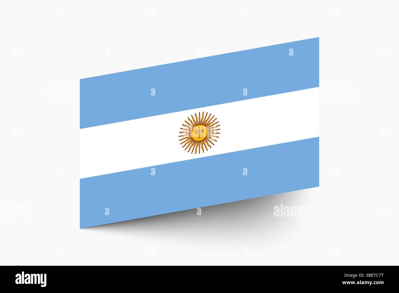 Flag of Argentina. Argentina flag official colors tilted icon digital ...