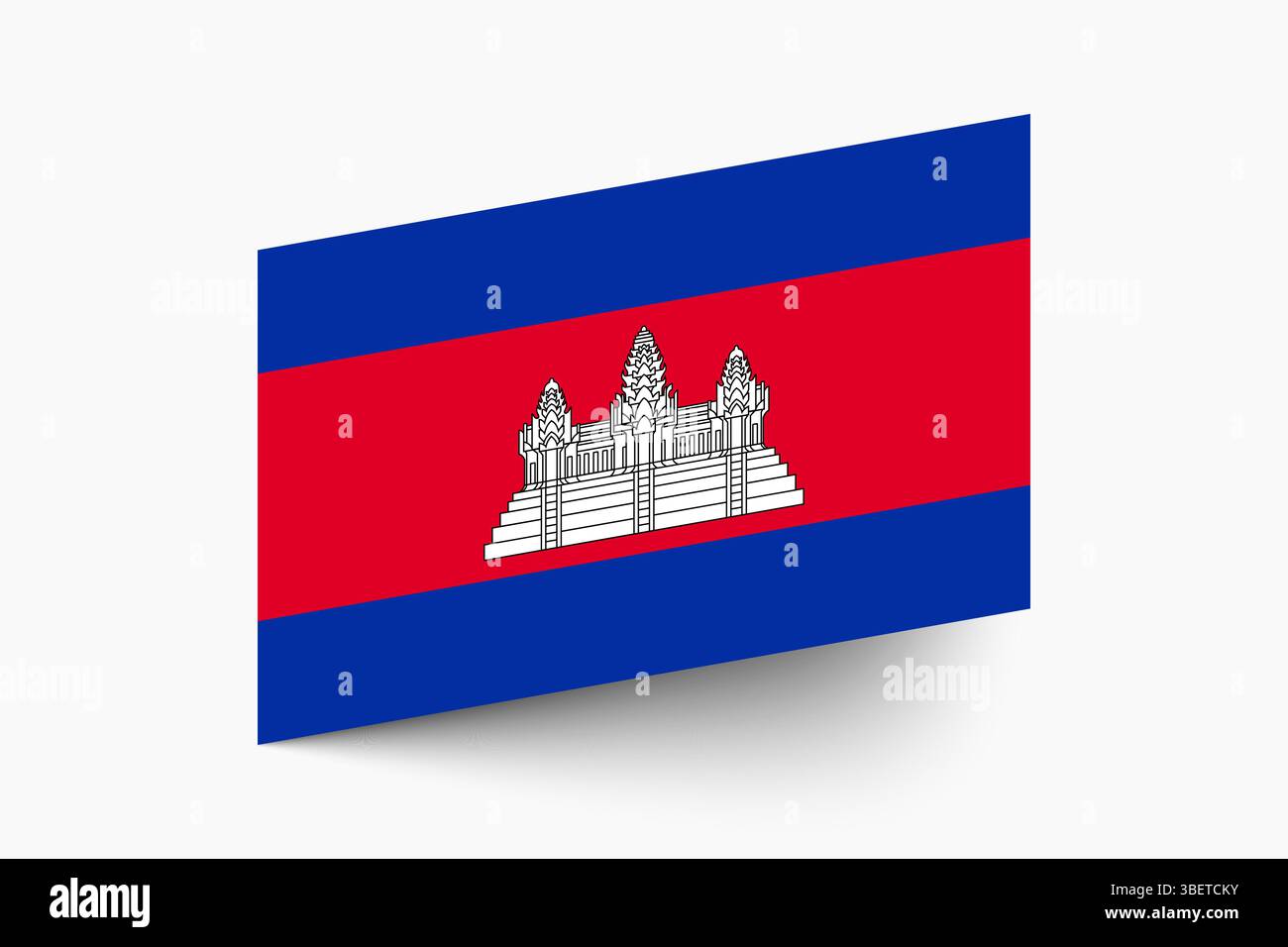 Flag of Cambodia. Cambodia flag official colors tilted icon digital ...