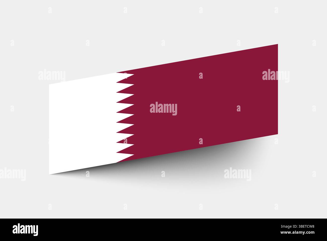 Flag of Qatar. Qatar flag official colors tilted icon digital vector ...