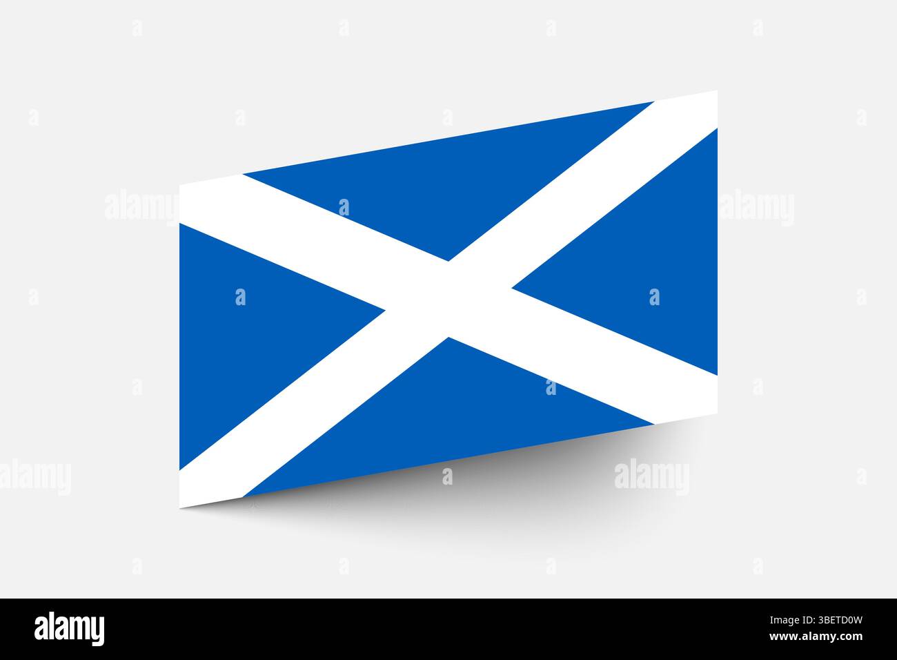 Flag of Scotland. Scotland flag official colors tilted icon digital ...