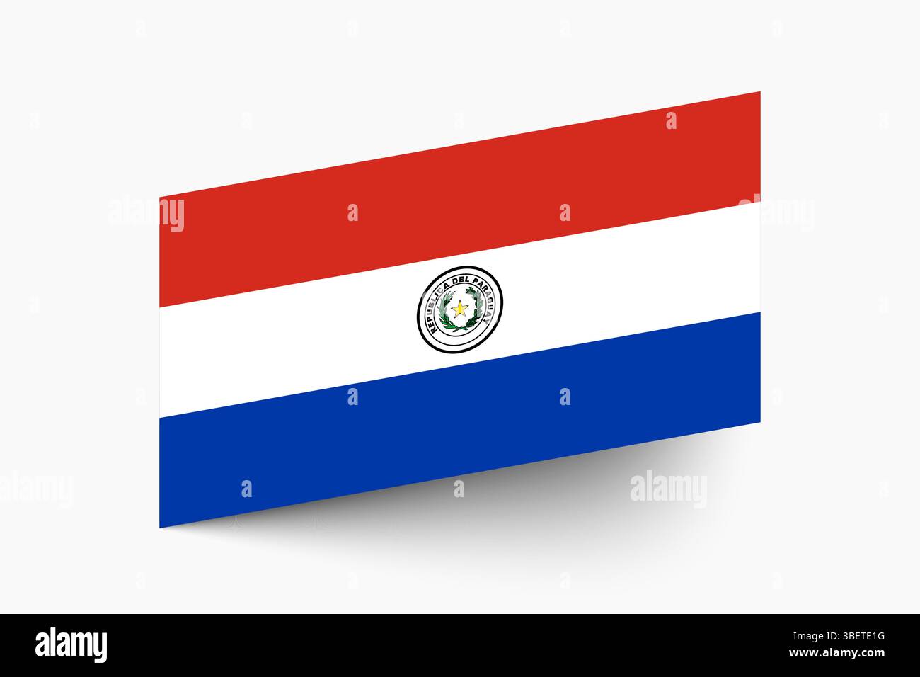 Flag of Paraguay. Paraguay flag official colors tilted icon digital ...