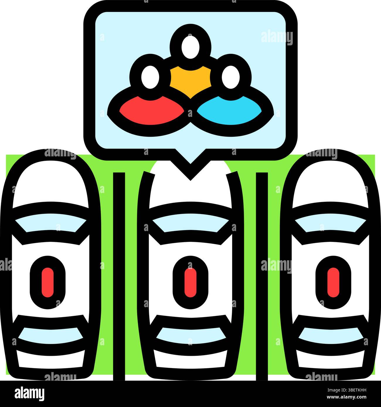 service area car share color icon vector illustration Stock Vector ...